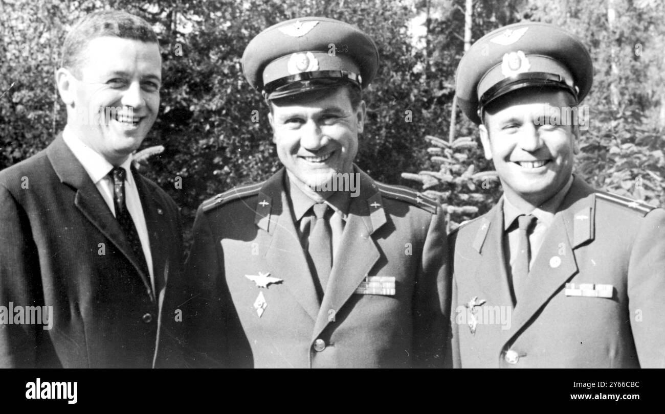 Moscow: Crew of the Russian Spaceship, Soyuz - 7. Left to Right ...