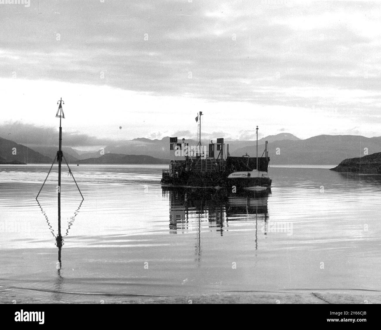 Car Ferry arriving at Kyleakin, Skye, Inverness. early morning Stock ...