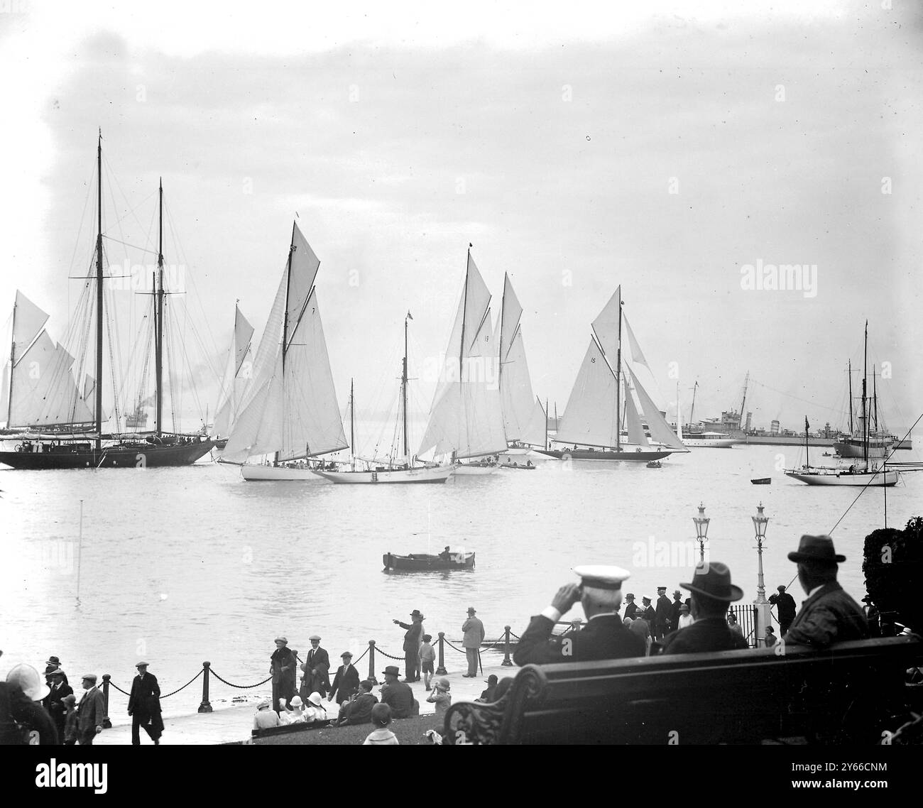 Cowes Regatta. A strikeing view of the handicap race for yatchs of any ...