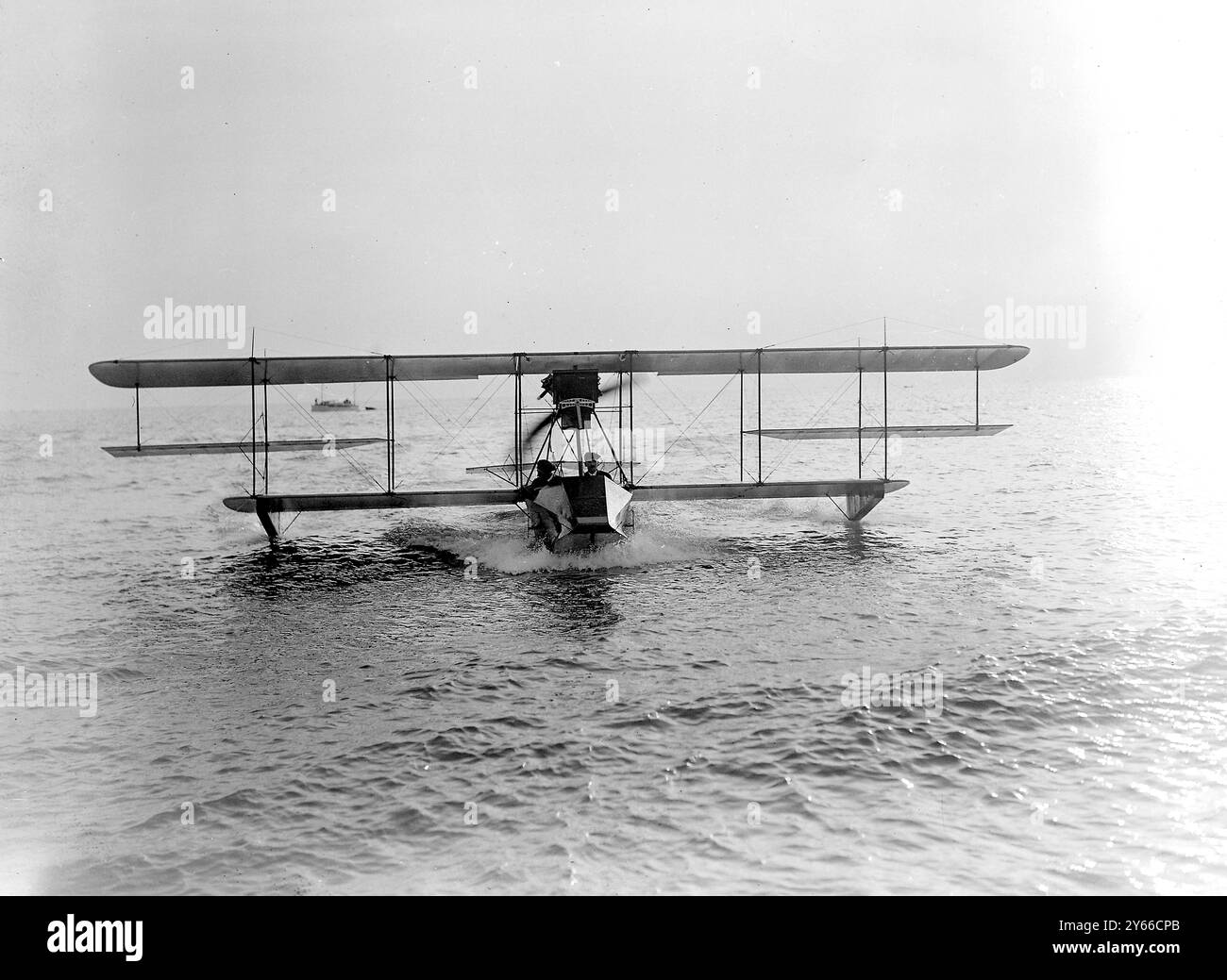 Curtiss' Flying Boat at Brighton. 1913 Stock Photo - Alamy