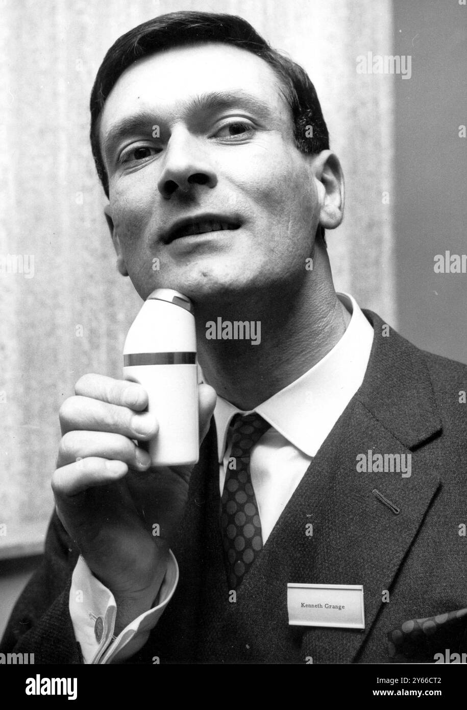 Elegant Shave Kenneth Grange of North London uses cordless electric ...
