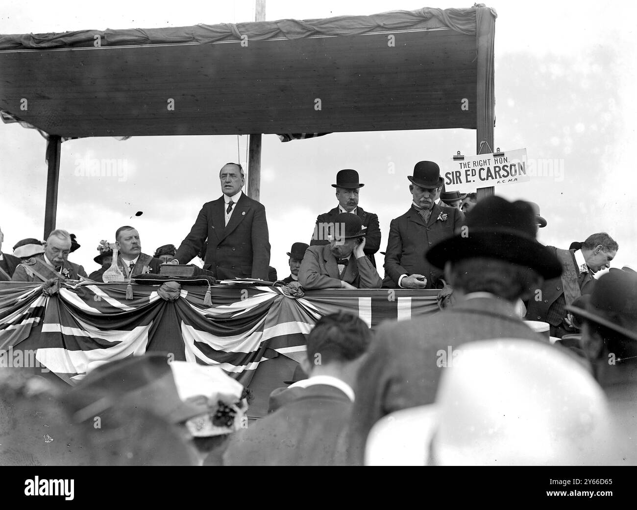 Drumbeg Sir Edward Carson speaking Stock Photo - Alamy