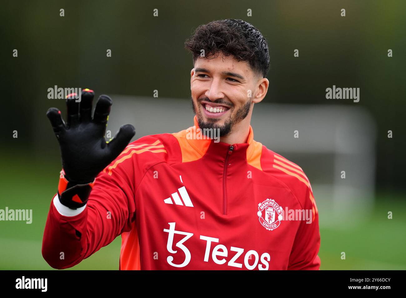 Manchester United goalkeeper Altay Bayindir during a training session ...