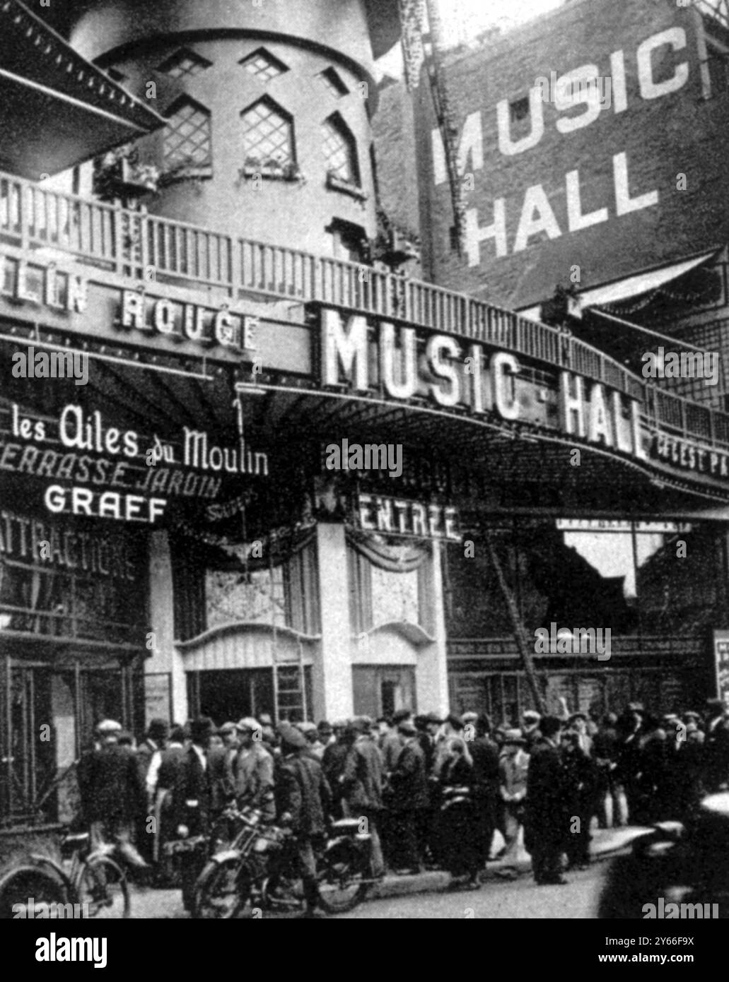 Paris Riots The Moulin Rouge damaged as a favourite resort of Americans ...