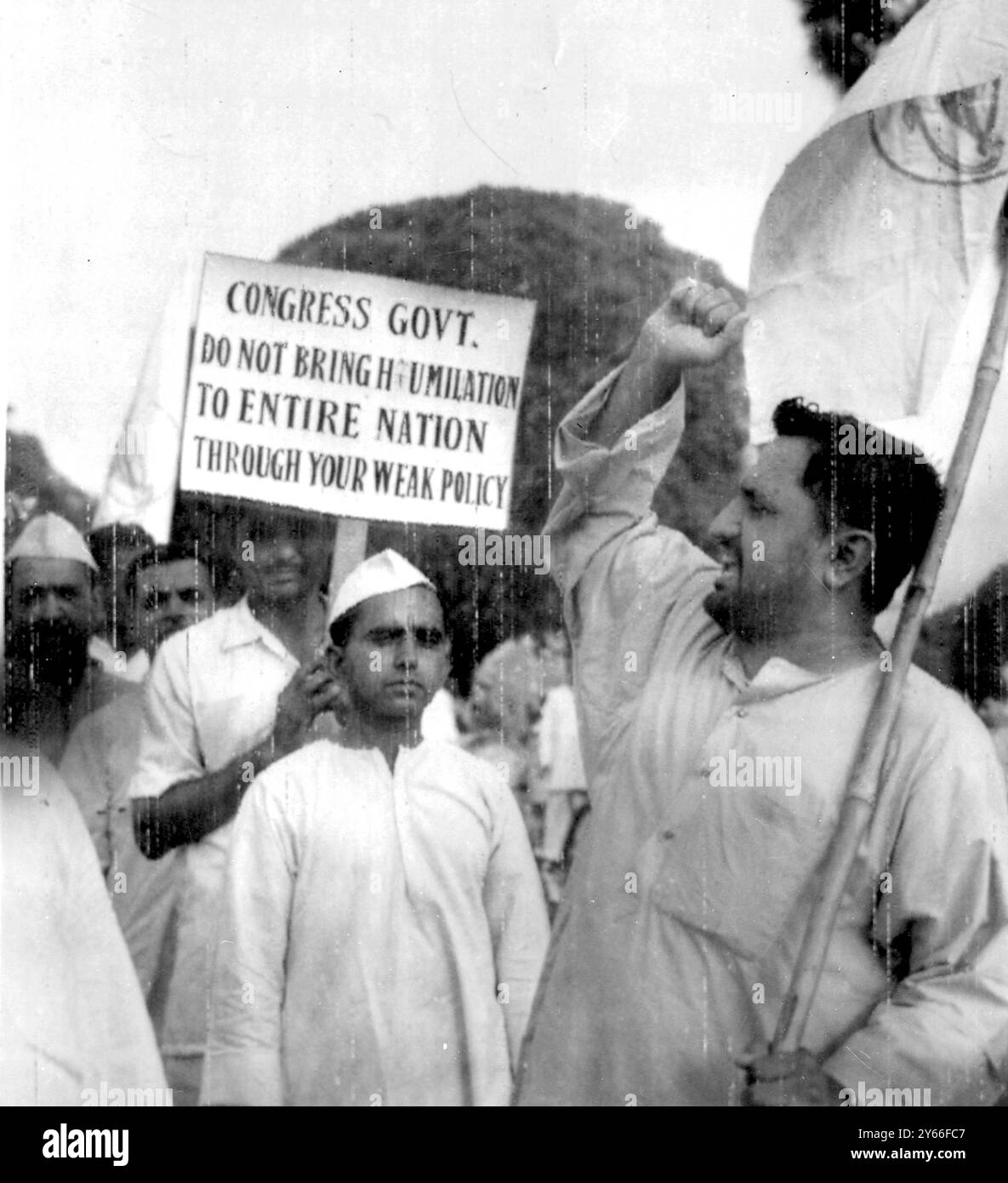 New Delhi Militant Conservative Jana Sangh Party Demostrations agitated ...