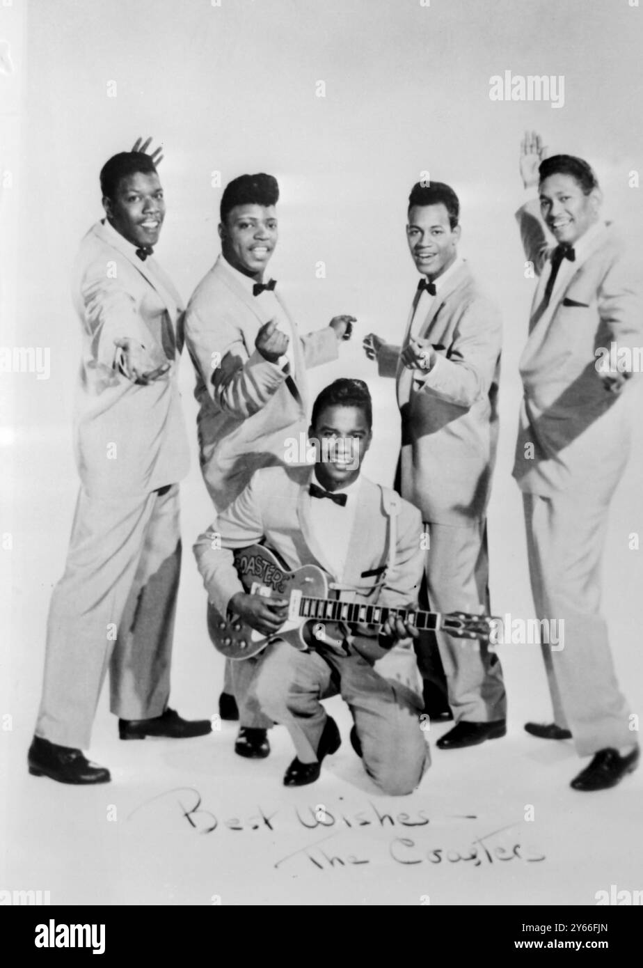 American Singing Group The Coasters 10th September 1959 Stock Photo - Alamy