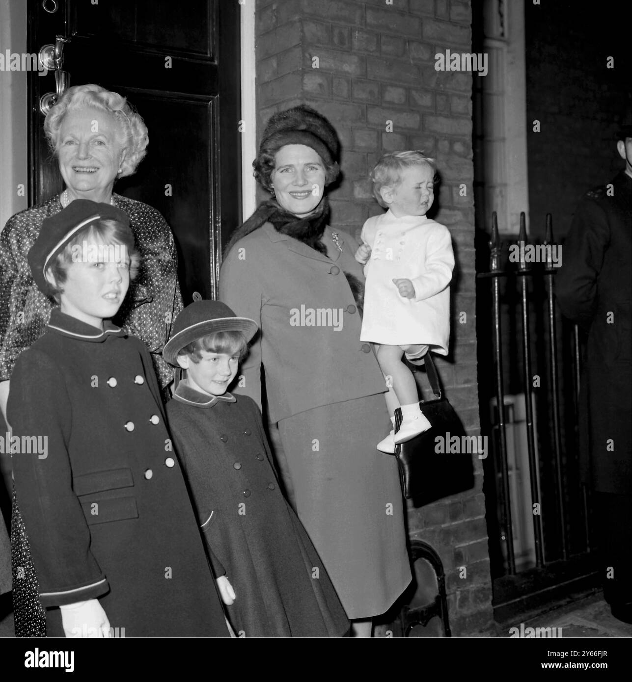 London: Winston Churchill's 86th birthday. Pictured arriving are his ...