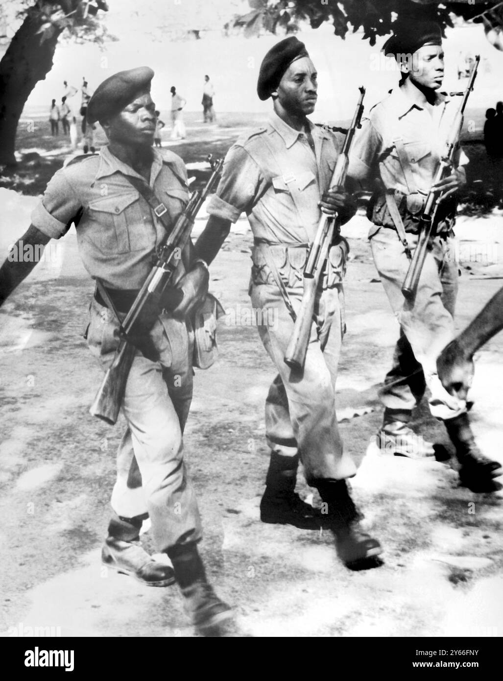 Zanzibar: Zanzibar members of The Peoples' Liberation Army carry ...