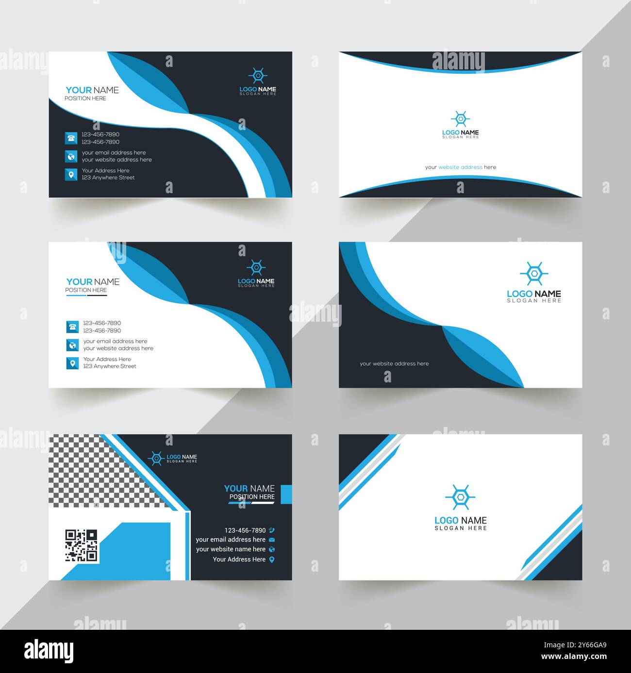 Professional Business Card Design Template Stock Vector Image & Art - Alamy