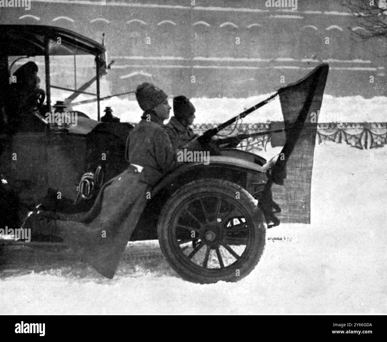 The Russian Revolution Historic Scenes in Petrograd. With the red flag ...