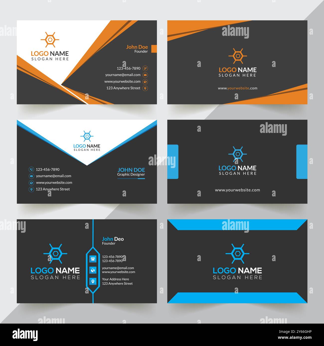 Professional Business Card Design Template Stock Vector Image & Art - Alamy