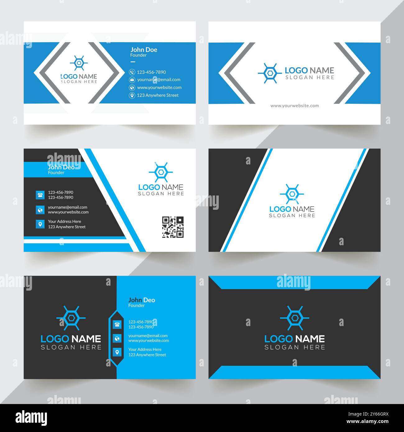 Professional Business Card Design Template Stock Vector Image & Art - Alamy