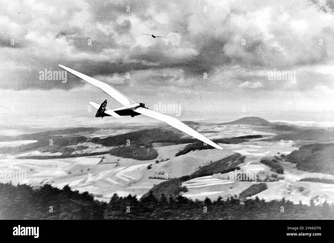 A German Min Moa Glider in Flight 6th August 1937 Stock Photo - Alamy