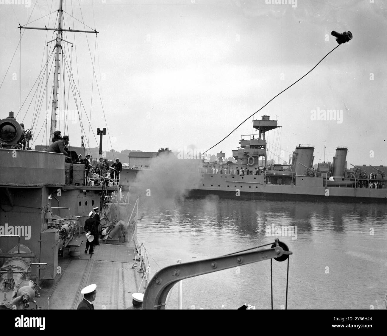 Firing a depth charge from HMS Fortune Chatham Kent 31st July 1937 ...