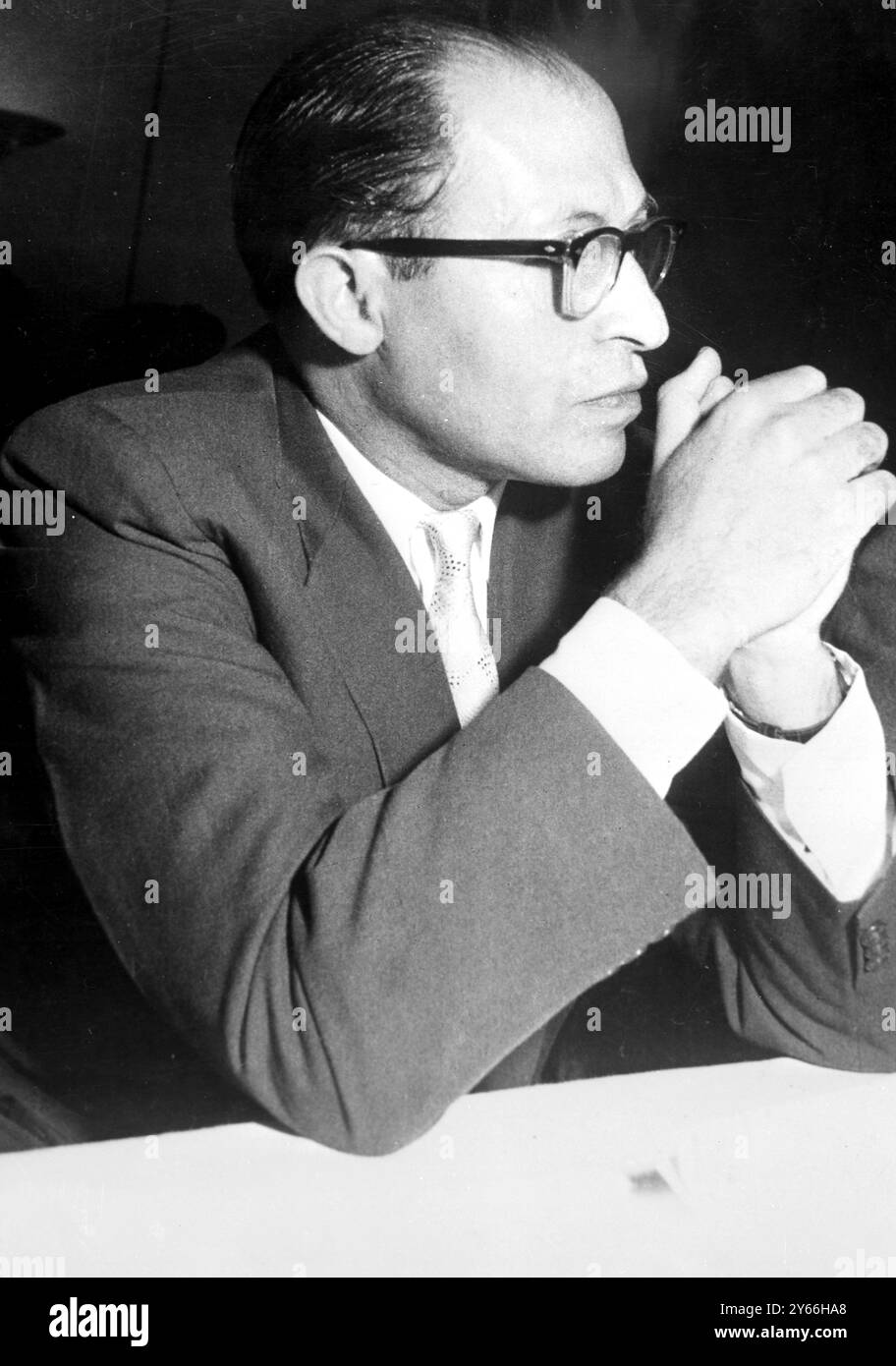 Menahem Begin leader of the right wing Herut Party in Israel 10th June ...