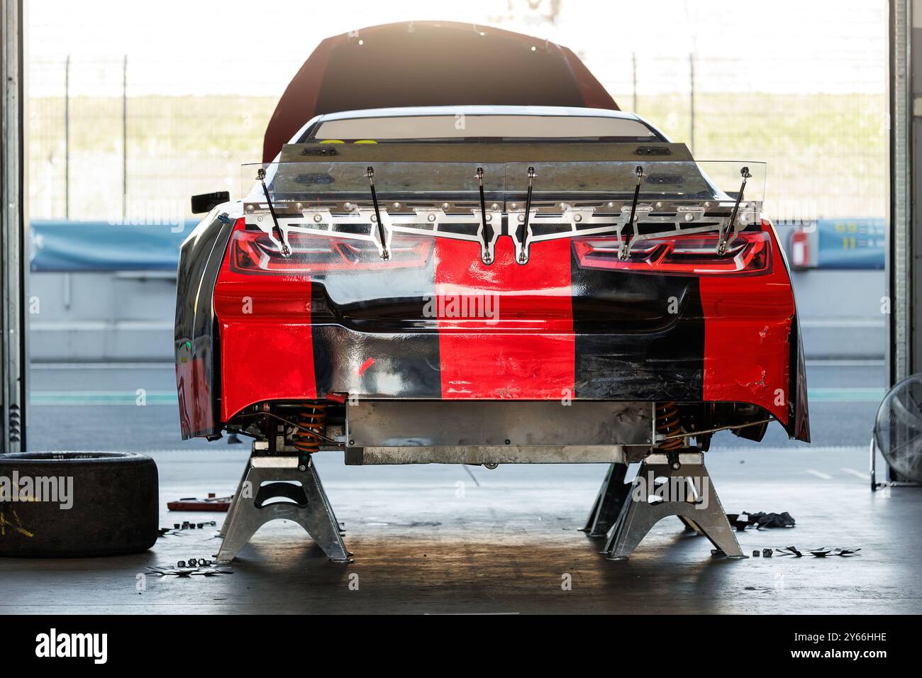 Back view Nascar Whelen euro series racing sportscar vehicle Motorsport ...