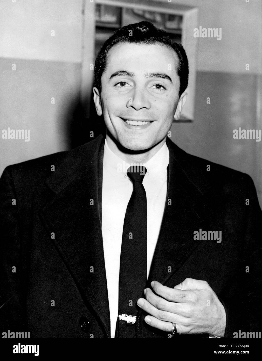 Singer Al Martino pictured at London Airport as he was about to board a ...