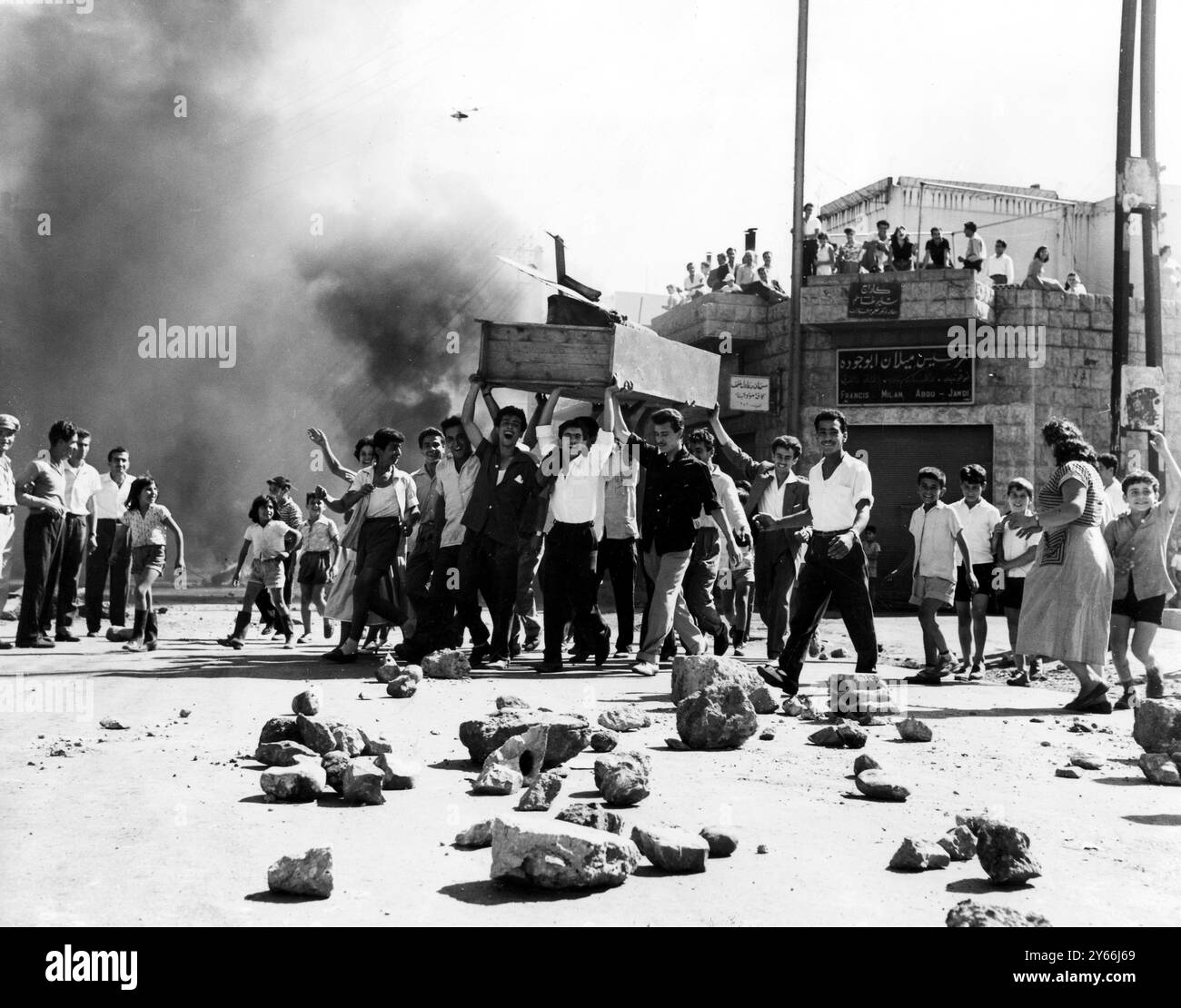 Topography middle east lebanon political riots 1958 hi-res stock ...