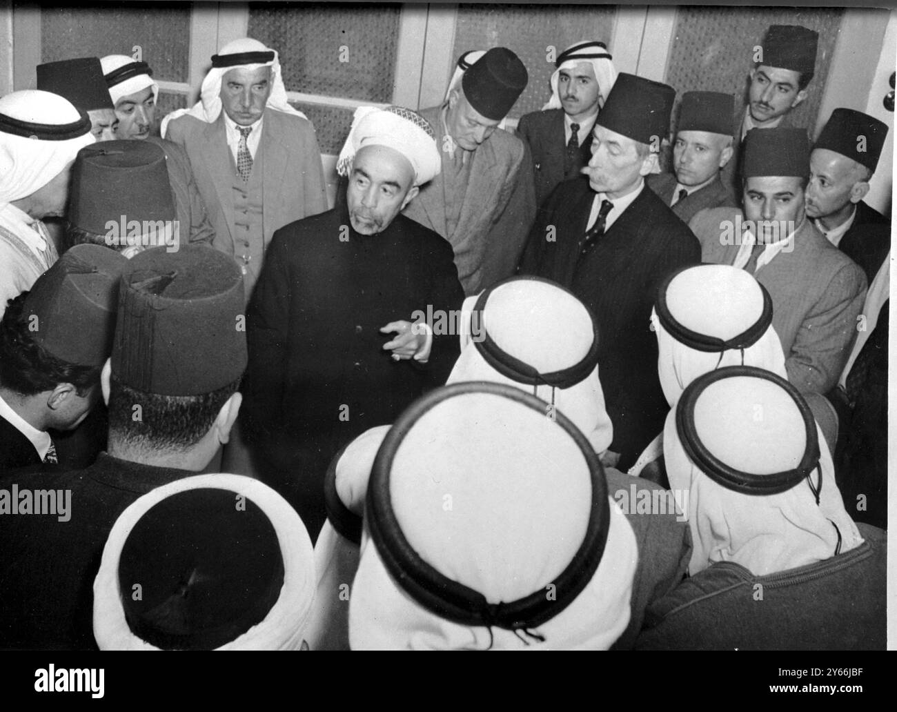 King Abdullah of Transjordan tells Arab leaders that war is being ...