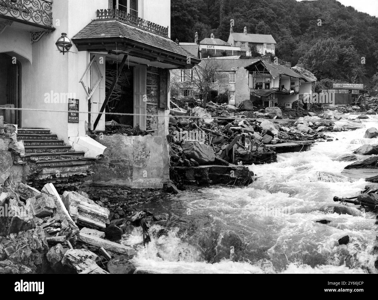 the aftermath of the devastating 'tidal wave' which swept through the ...