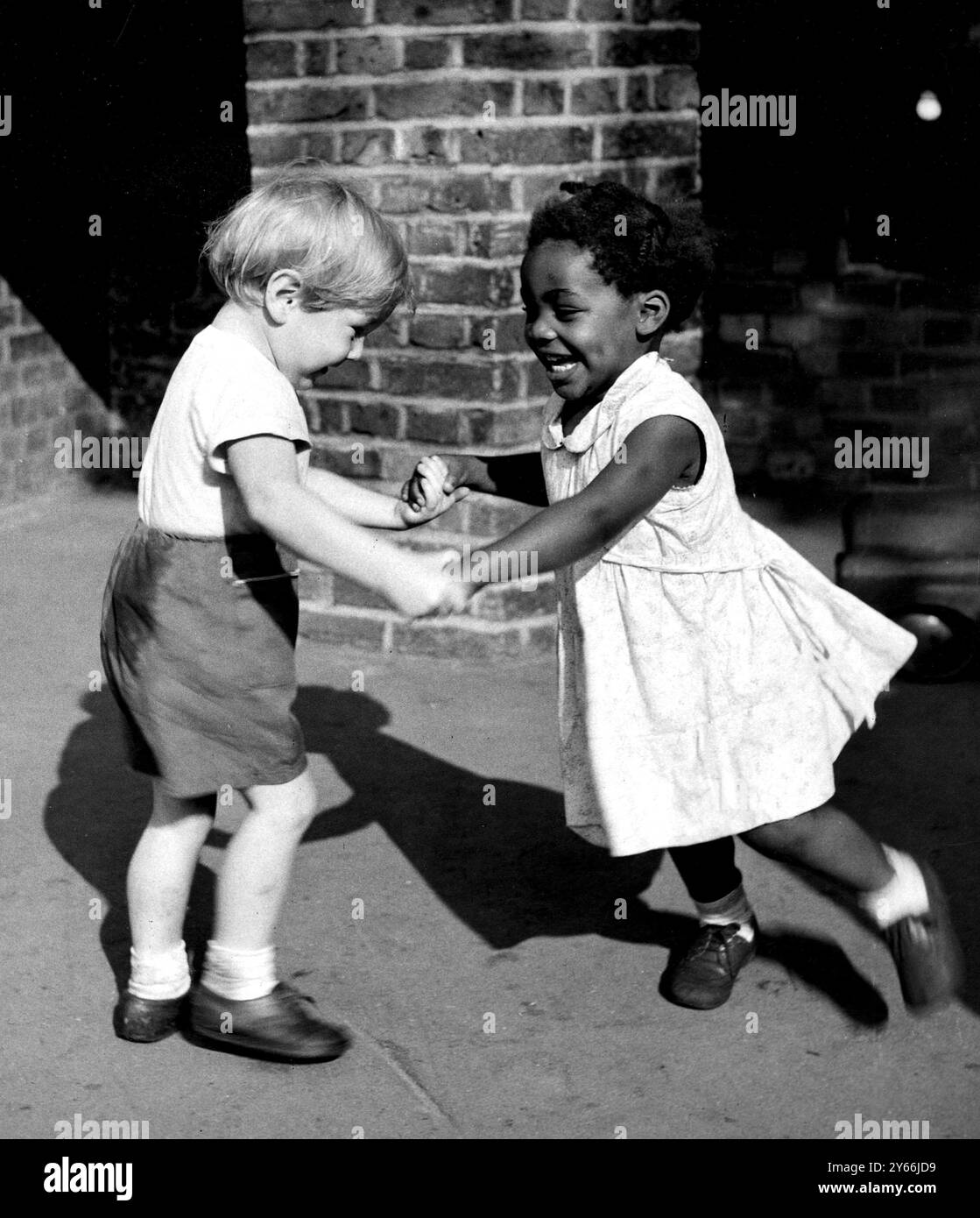 1950 school playground hi-res stock photography and images - Alamy
