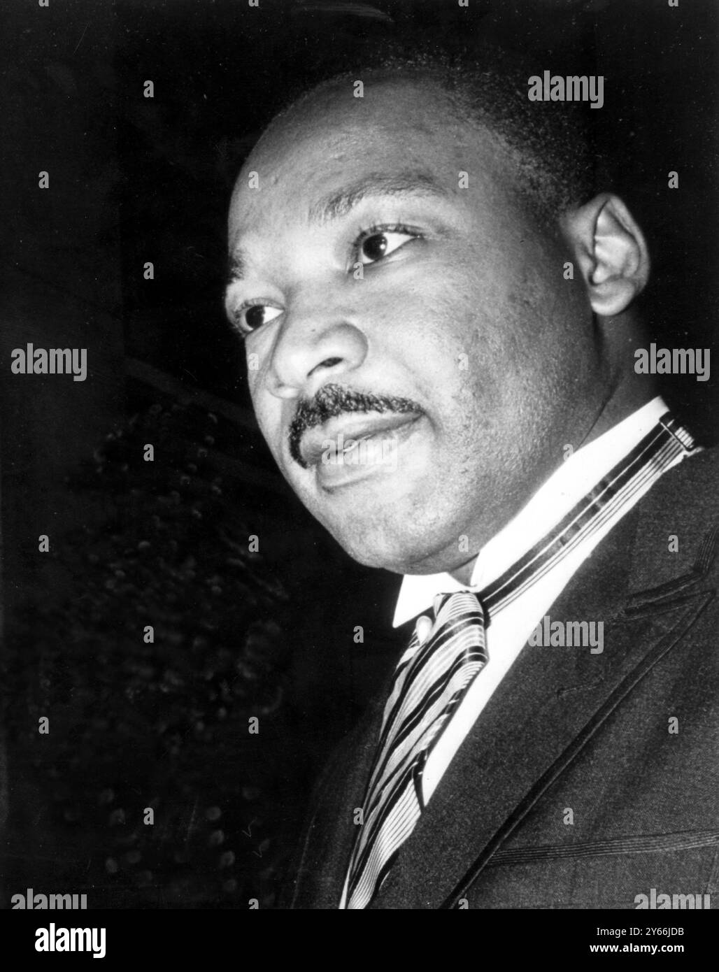 Civil Rights leader, Dr Martin Luther King Jr., holding the Nobel Peace ...