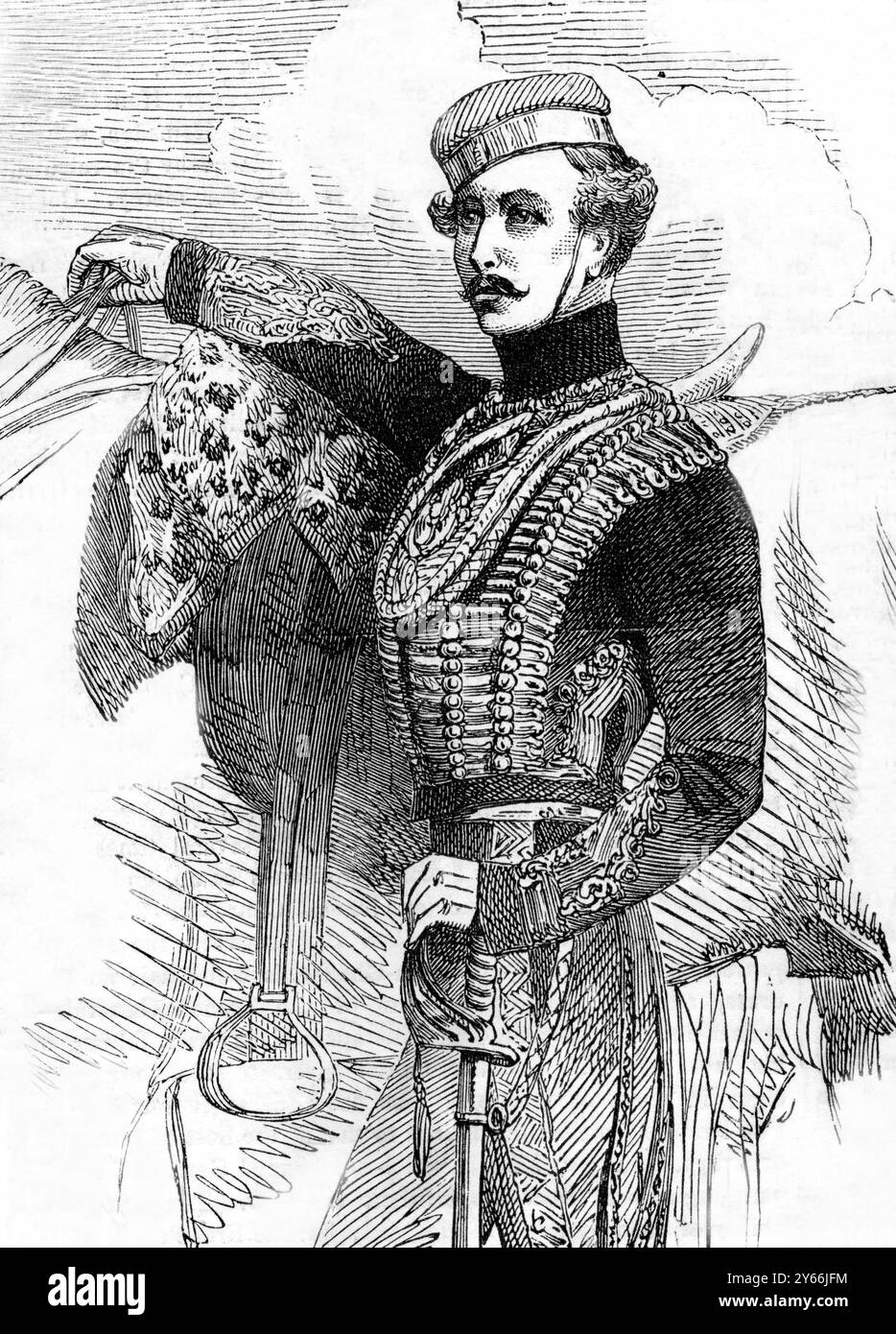 Captain Lewis Edward Nolan, 15th Hussars. 25 November 1854 Stock Photo ...