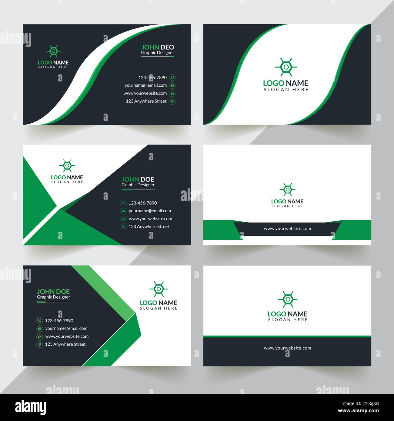 Modern Business Card Design Stock Vector Image & Art - Alamy