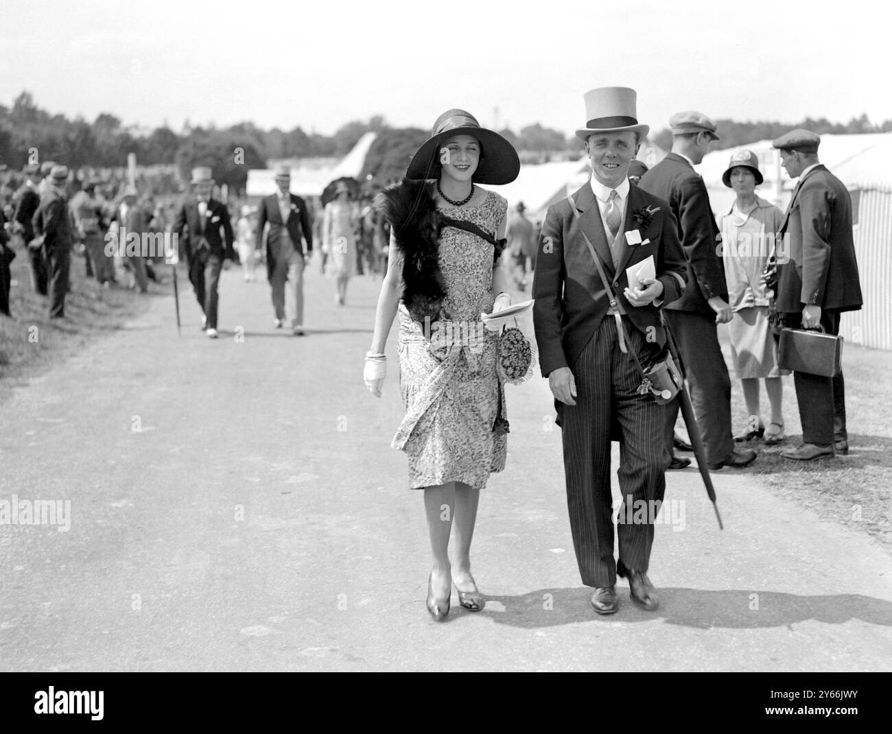 Ascot Races - 1st Day - Mr and Mrs Quintin Gilbey. 1929 Stock Photo - Alamy