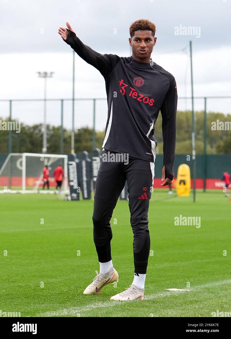 Manchester United's Marcus Rashford during a training session at the ...