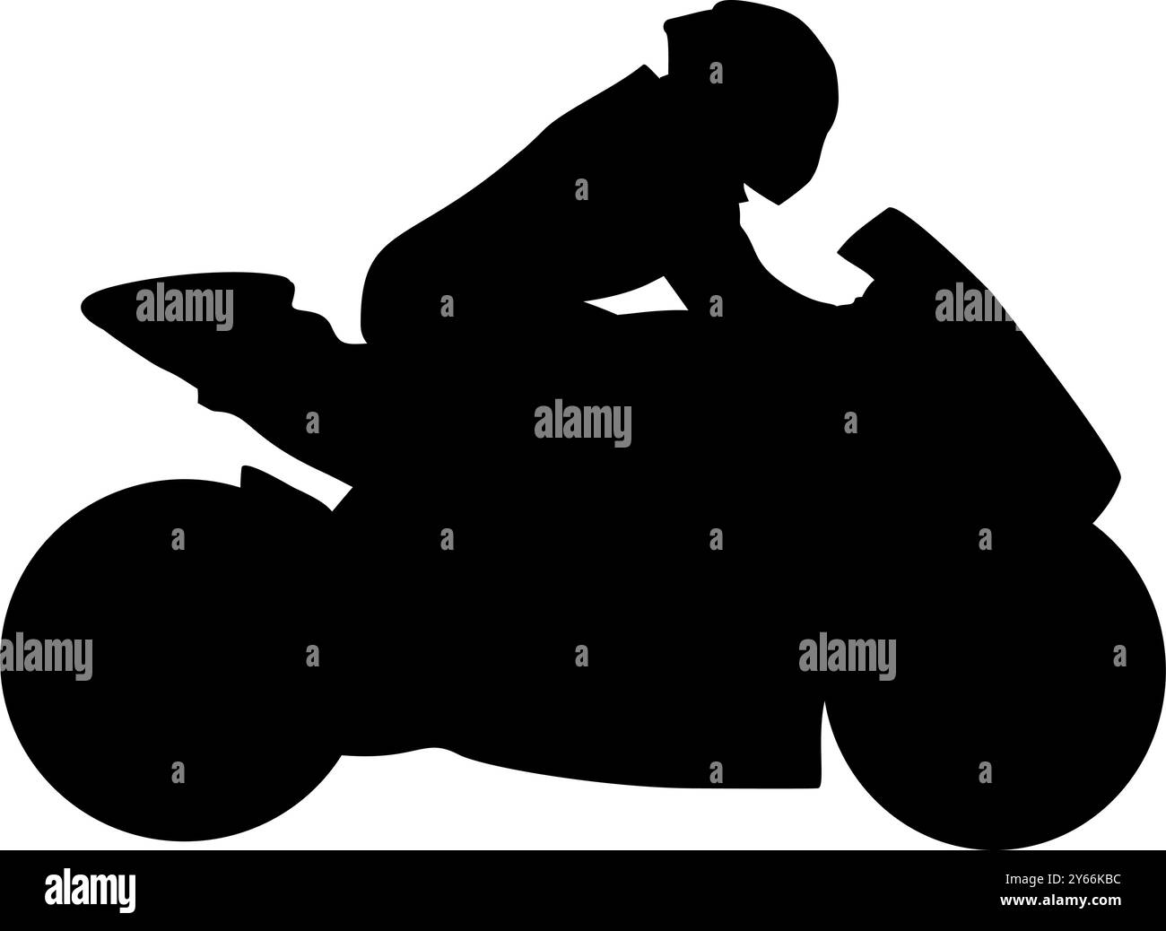 Motorcycle racer silhouette on white background. Perfect for stickers ...