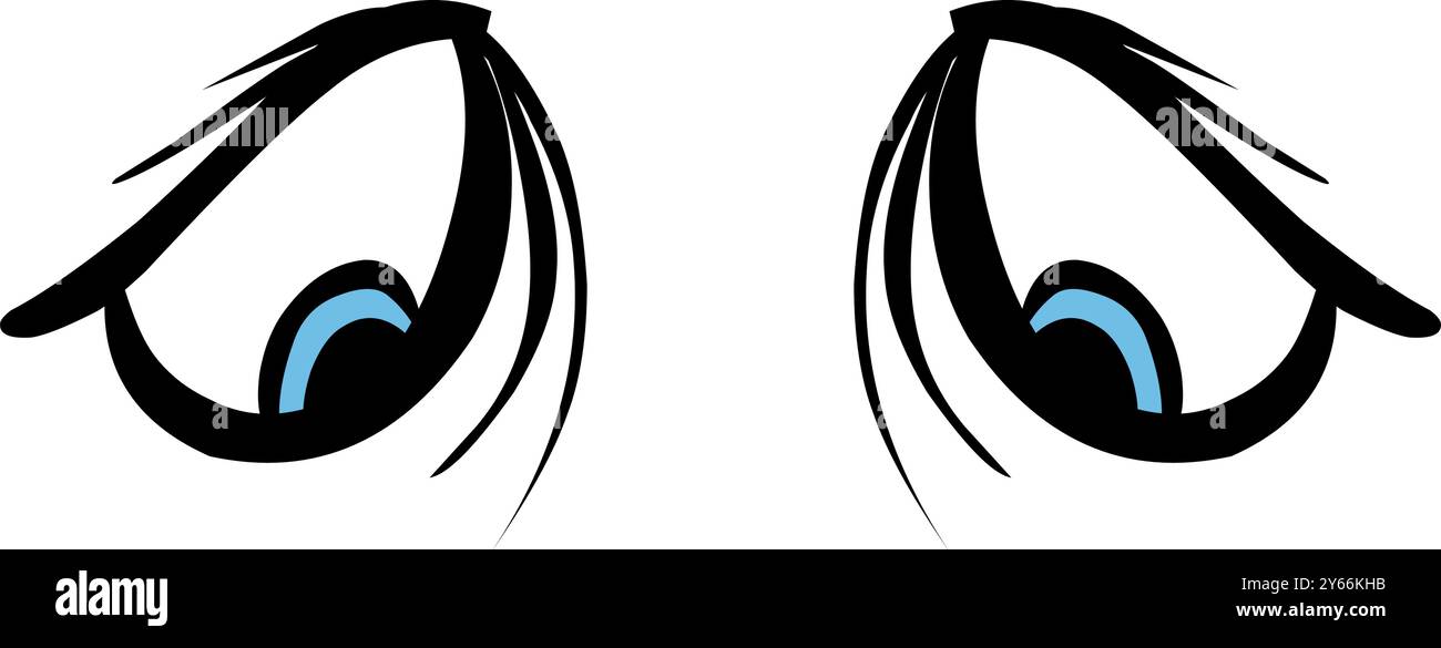 Sad eye cartoon design. Perfect for stickers, icons, logos, tattoos ...
