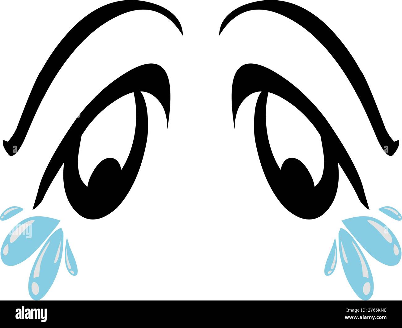 Sad eye cartoon design. Perfect for stickers, icons, logos, tattoos ...