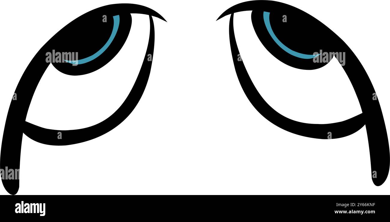 Sad eye cartoon design. Perfect for stickers, icons, logos, tattoos ...