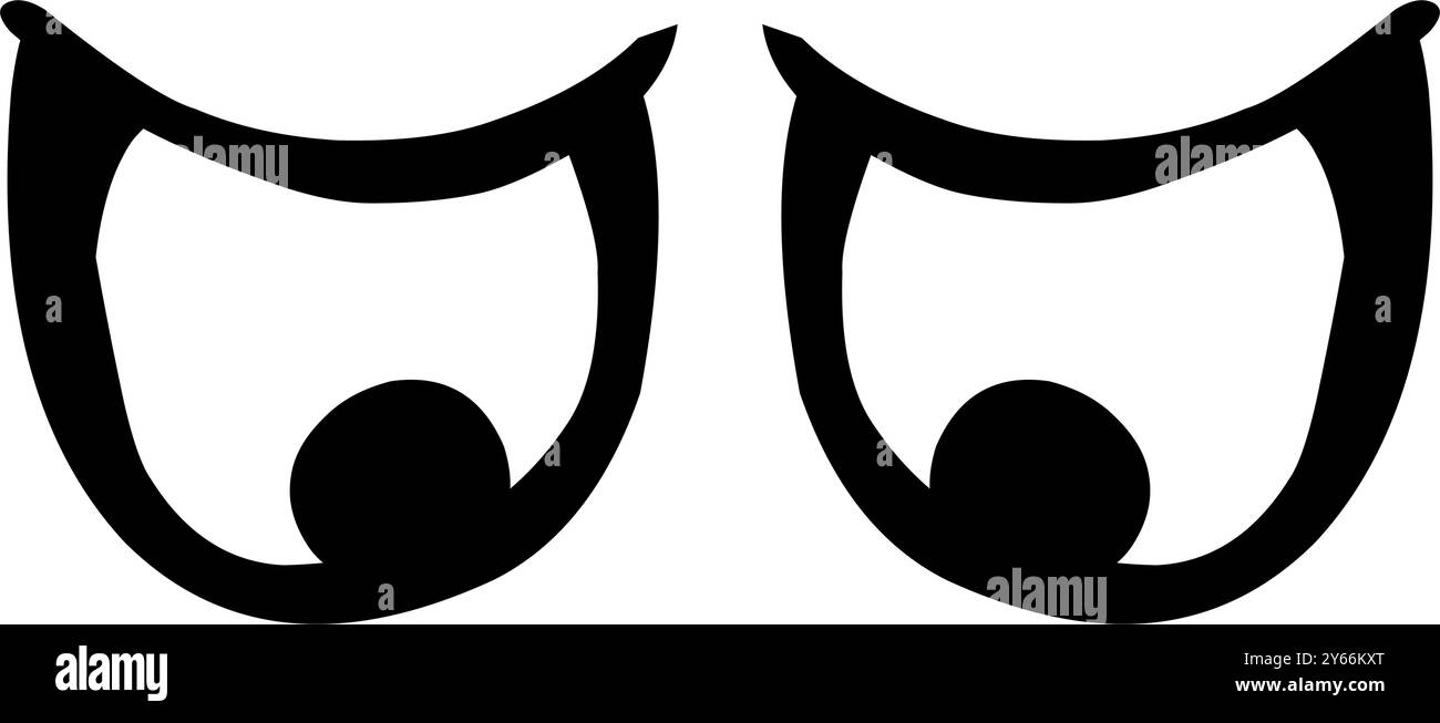 Sad eye cartoon design. Perfect for stickers, icons, logos, tattoos ...