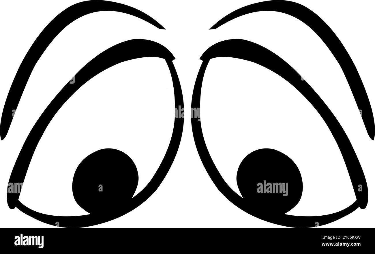 Sad eye cartoon design. Perfect for stickers, icons, logos, tattoos ...