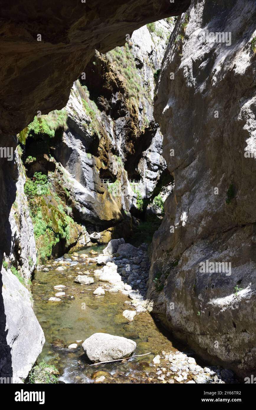 The River Cares, near Cain, Picos de Europa, taken from one of the ...