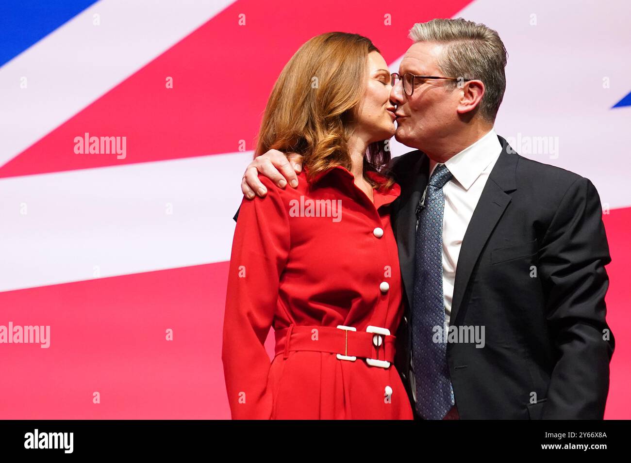 Prime Minister Sir Keir Starmer, with his wife Lady Victoria Starmer ...