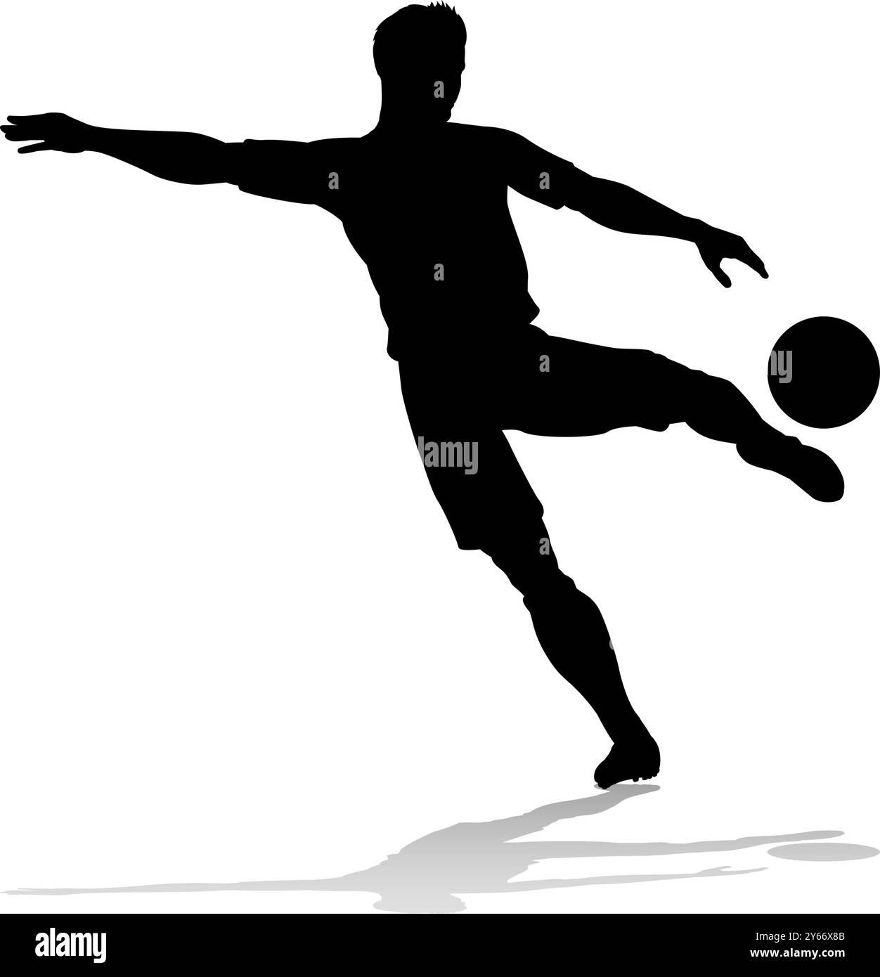 Soccer Football Player Male Silhouette Man Stock Vector Image & Art - Alamy