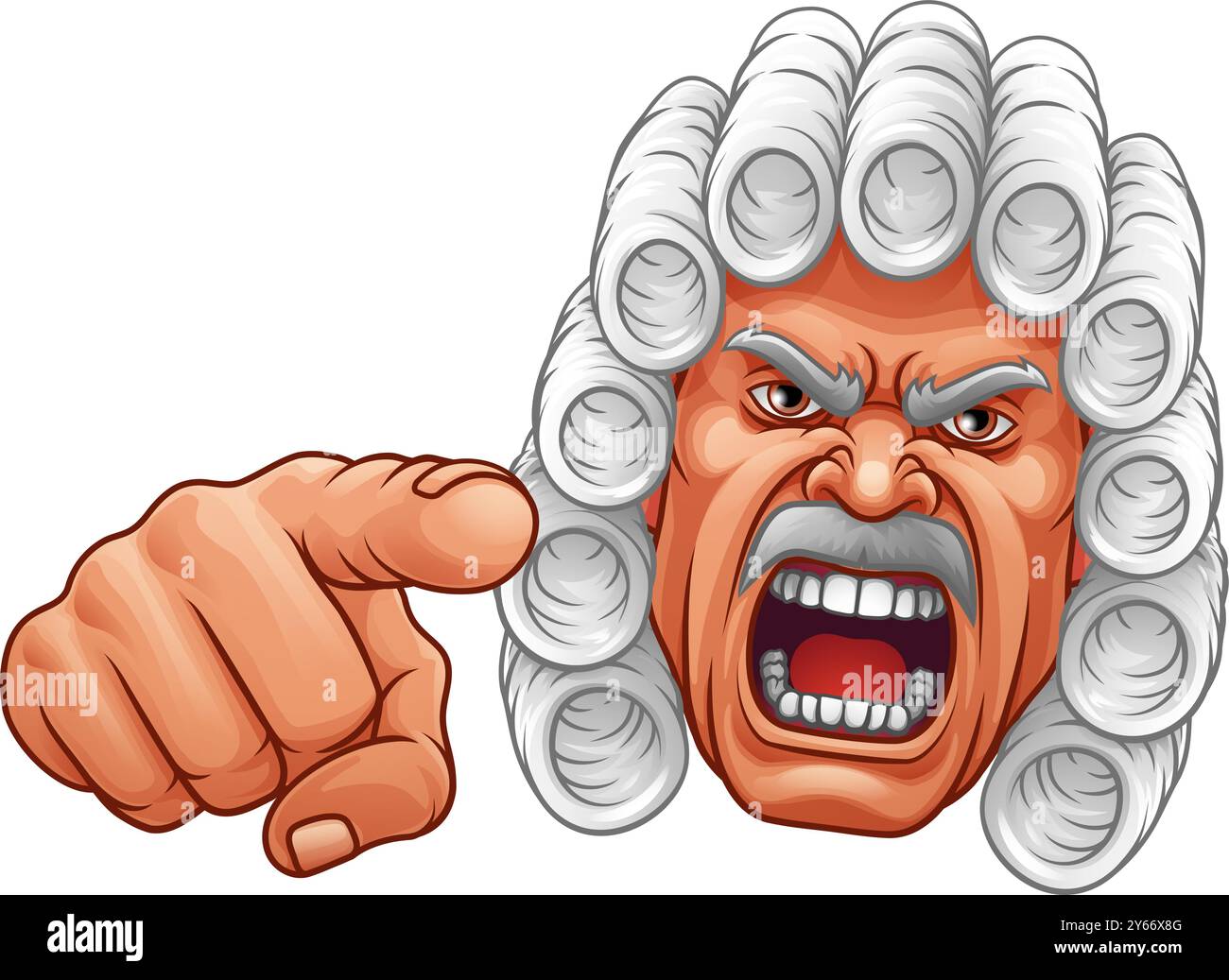 Angry Judge Pointing Cartoon Character Stock Vector Image & Art - Alamy
