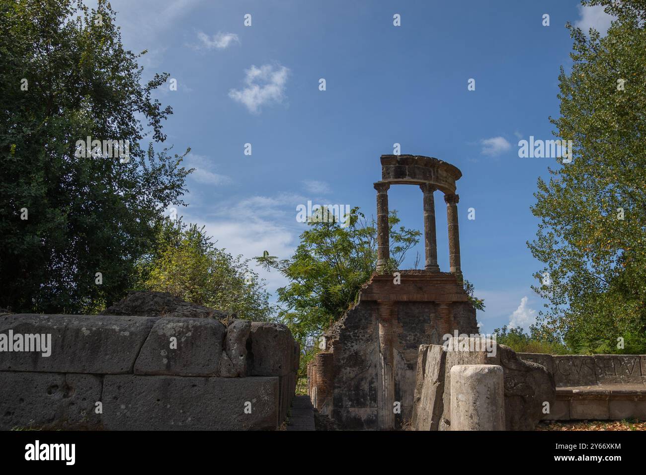 The Roman necropolis and mausoleums in the street of tombs in the ...