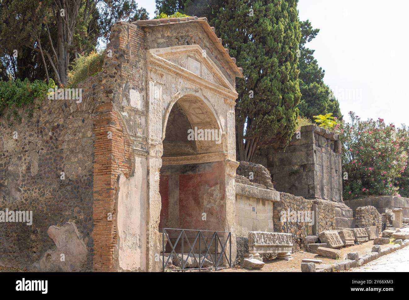 The Roman necropolis and mausoleums in the street of tombs in the ...
