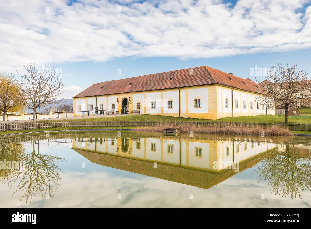 ENGELHARTSTETTEN, AUSTRIA - APRIL 9, 2023: The Baroque estate at The ...