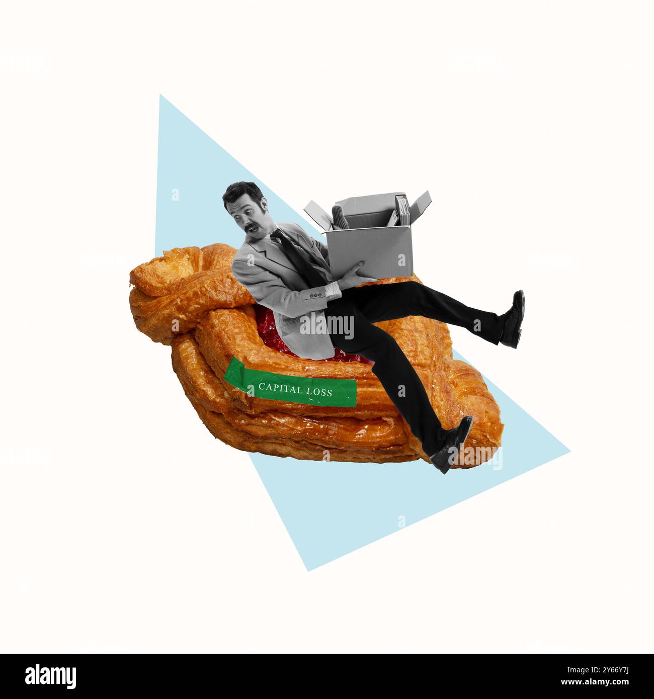 Contemporary art collage. Capital Loss Danish. Sinking into Danish ...