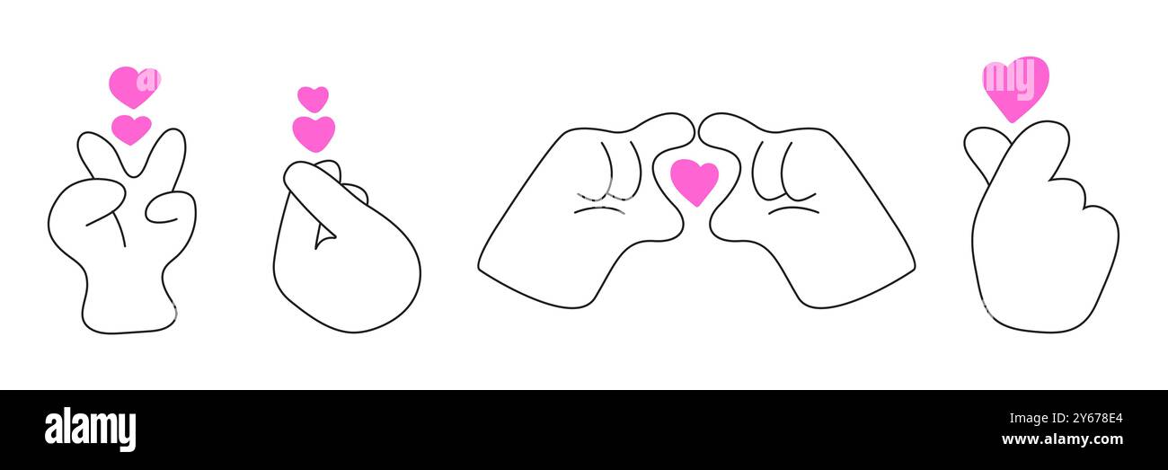 heart stickers that depict human emotions, including the popular finger ...