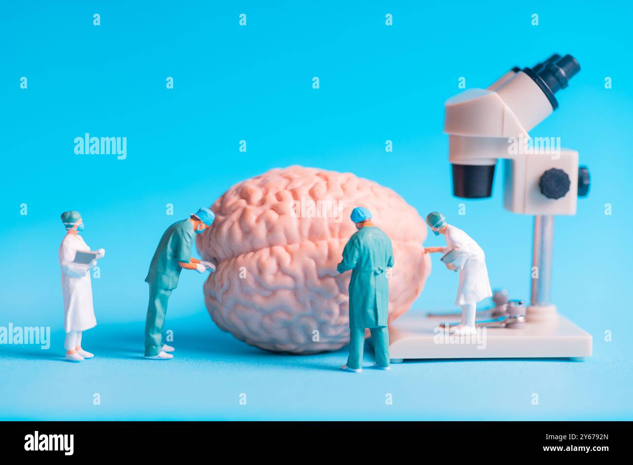 Miniature surgeons figurines conduct examination hi-res stock ...