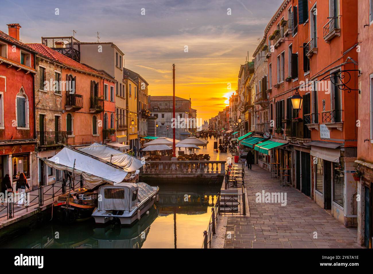 Via Giuseppe Garibaldi and The Rio di Santa Anna Canal , as th esun ...