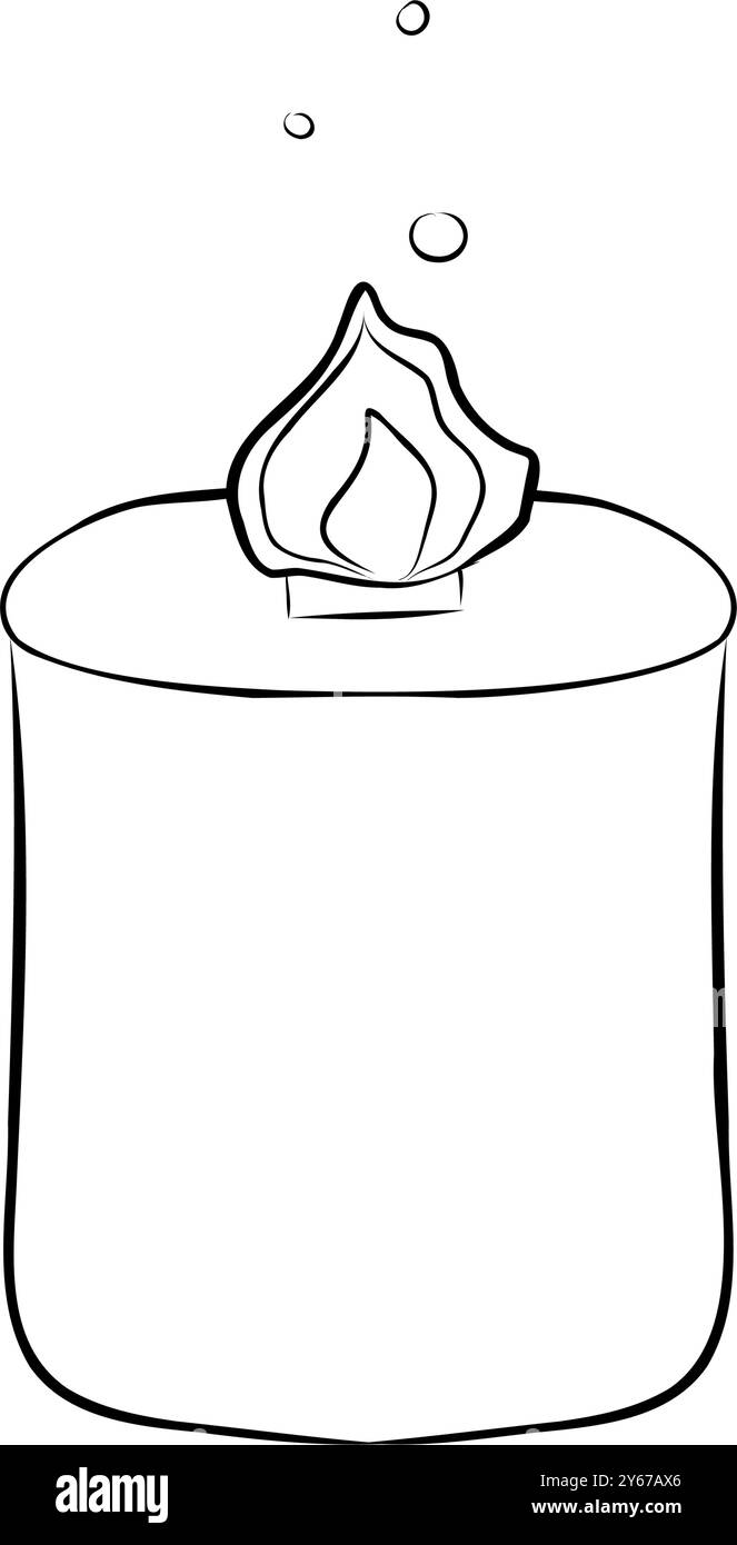 Candle in candlestick glass Stock Vector Images - Alamy