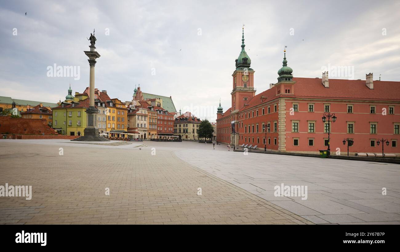 Morning in Warsaw Royal Square A Peaceful View of an Empty Historic ...