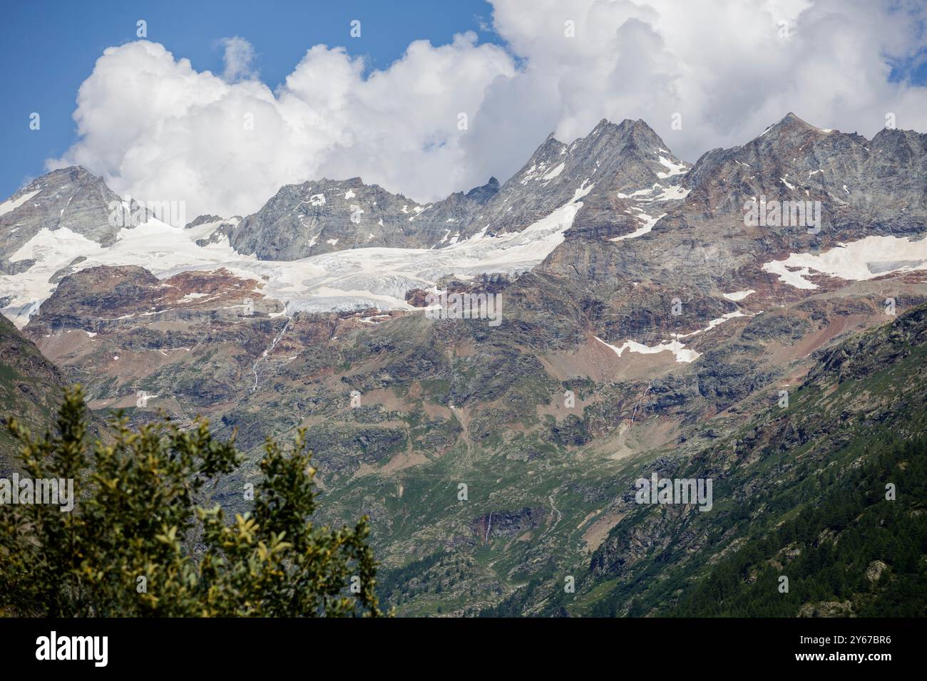 Valpelline, Aosta Valley, Italy. Tête de Valpelline and Dent d'Hérens ...